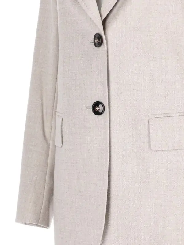 Max Mara Blazer Monopetto In Flanella Di Lana