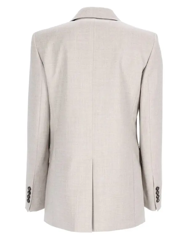 Max Mara Blazer Monopetto In Flanella Di Lana