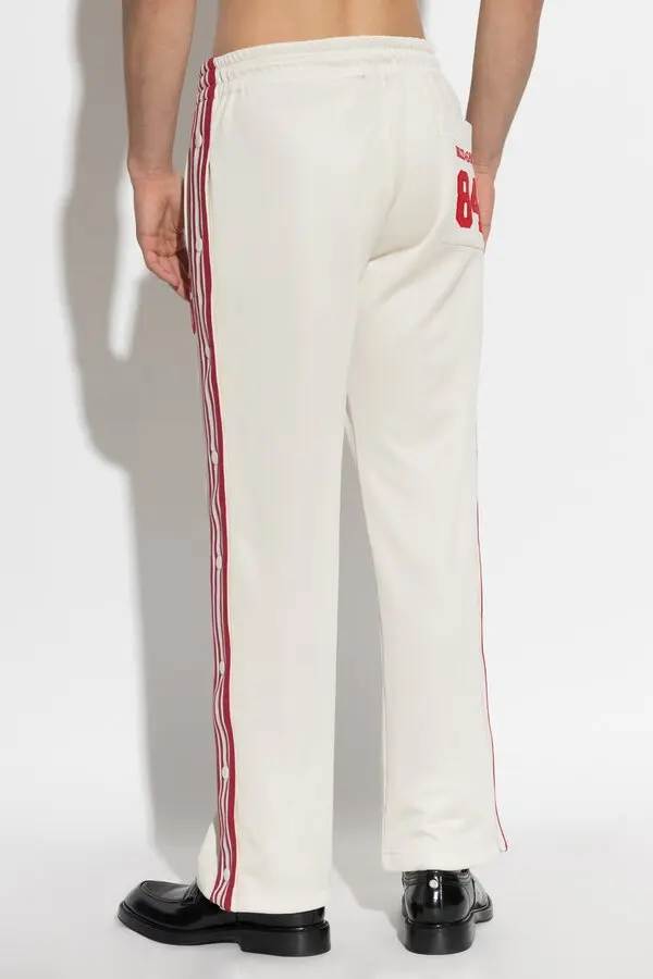 Dolce & Gabbana Red Track Pants With Embroidered Logo By