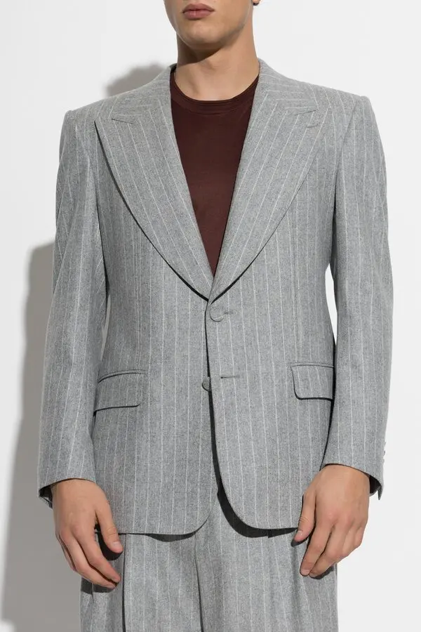 Dolce & Gabbana Gray Wool Blazer