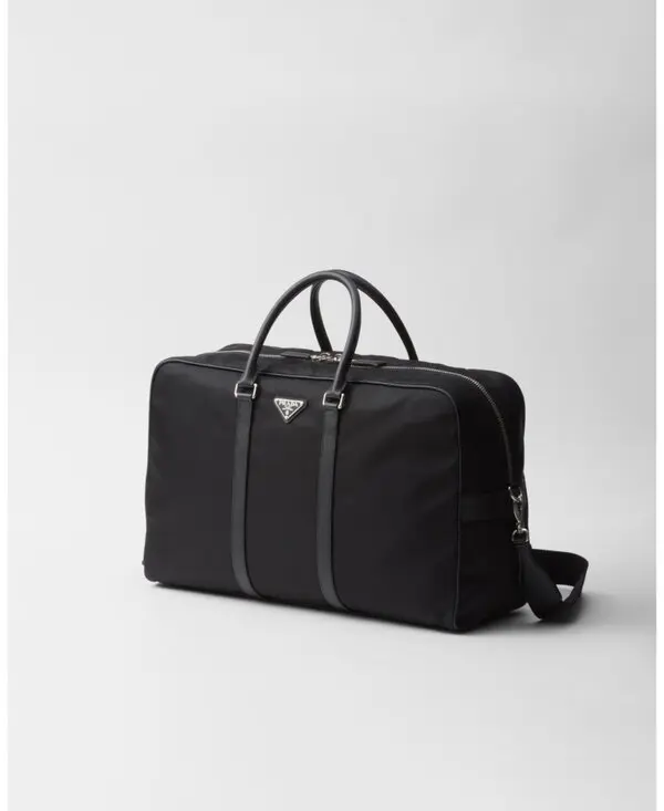 Prada Re-nylon And Saffiano Leather Duffel Bag