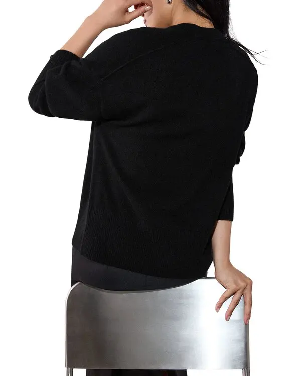 Whistles Cashmere Seamed Crewneck Sweater