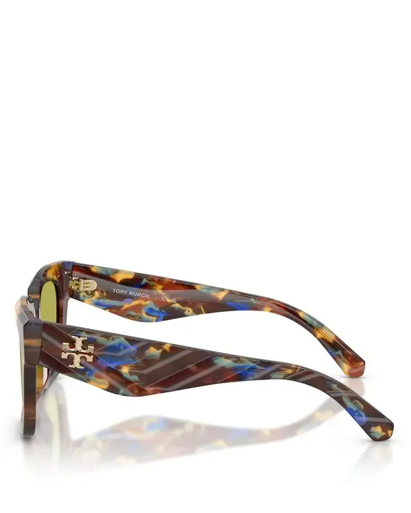 Tory Burch Kira Square Sunglasses, 52mm - Blue