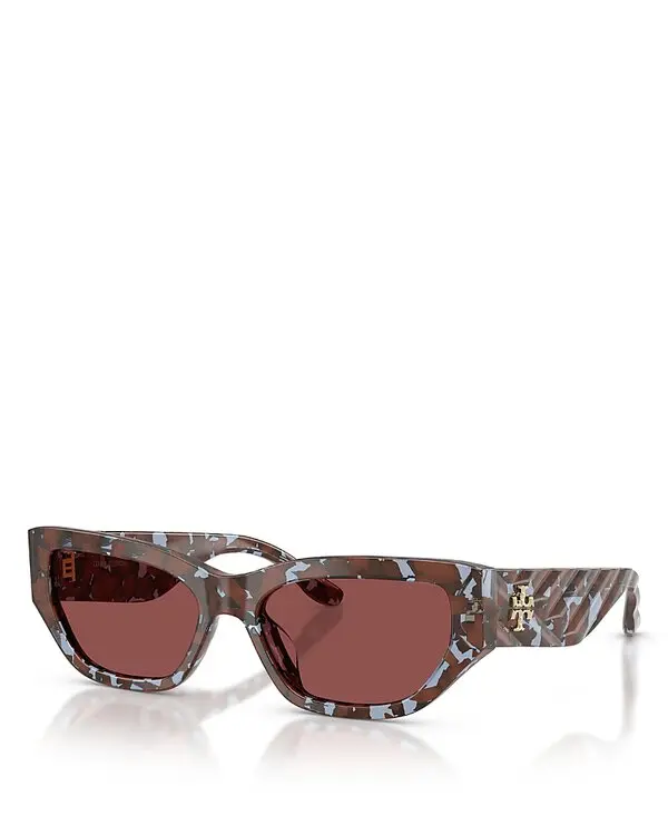 Tory Burch Rectangular Sunglasses, 55mm - Blue