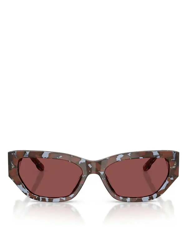Tory Burch Rectangular Sunglasses, 55mm - Blue