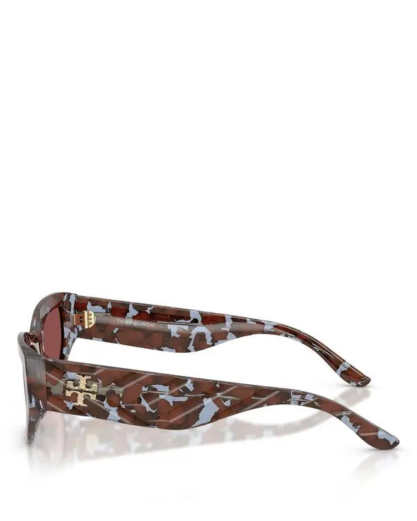 Tory Burch Rectangular Sunglasses, 55mm - Blue