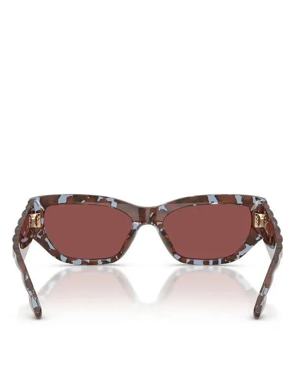 Tory Burch Rectangular Sunglasses, 55mm - Blue