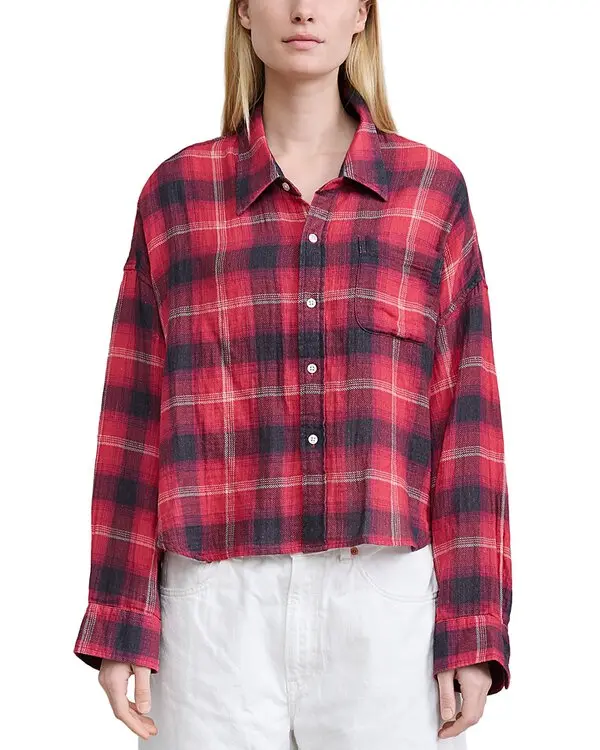 Denimist Bailey Cropped Plaid Shirt