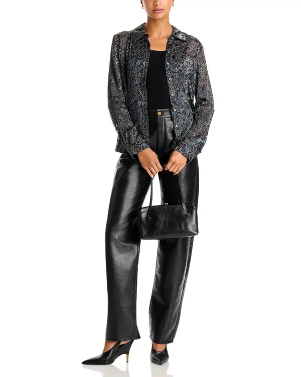 Paige Desano Printed Satin Shirt