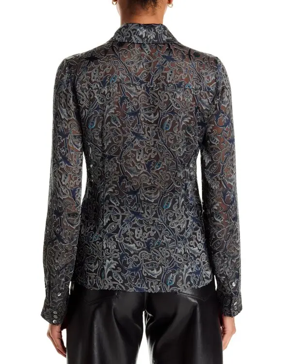 Paige Desano Printed Satin Shirt