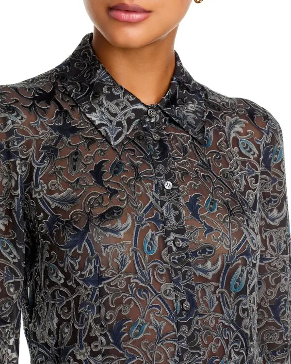 Paige Desano Printed Satin Shirt