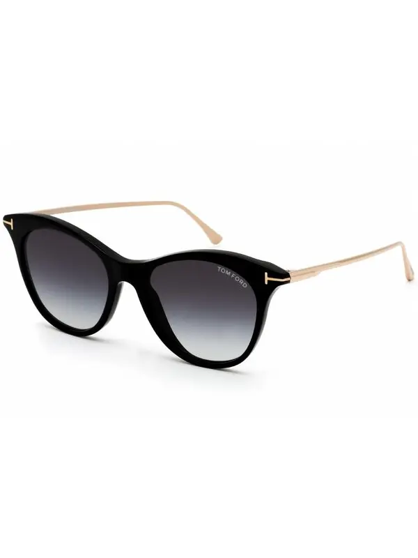 TOM FORD Ft0662 Sunglasses Shiny Black/palladium / Gradient Smoke Silver - Default