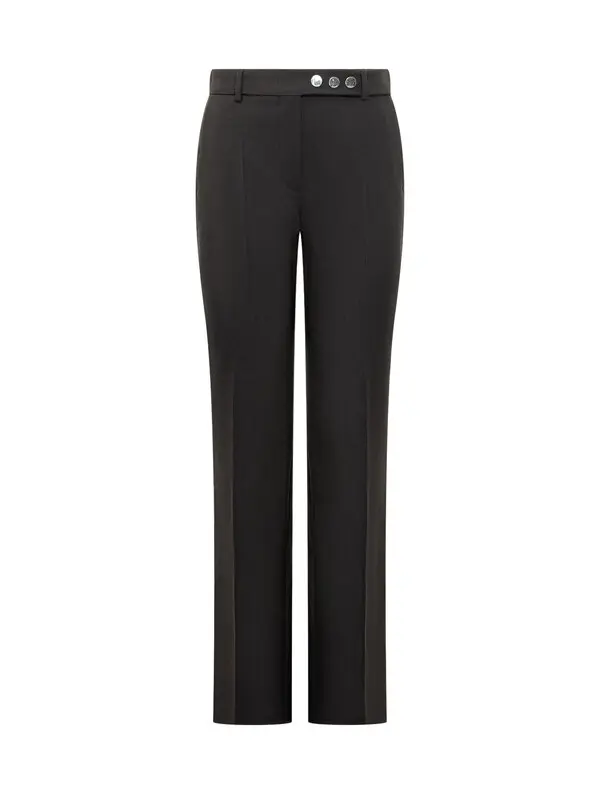 Sportmax Classic Tailored Straight-leg Trousers With Button Detail