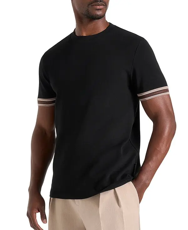 Manière De Voir Layton Taped Cotton T-shirt - Black