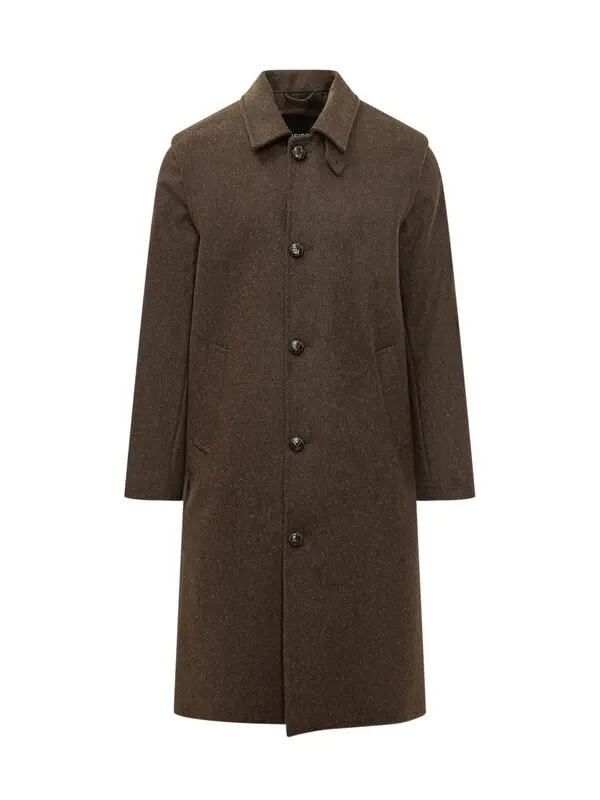 SCHNEIDERS Alexander Long Overcoat With Button-front Closure