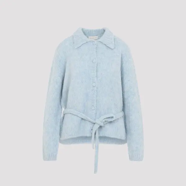 Dries Van Noten Alpaca Blend Toco Cardigan - Blue