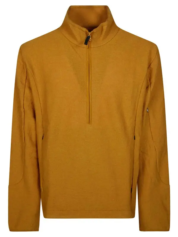 PAS NORMAL STUDIOS Off-race Boiled Wool Half-zip Pullover - Giallo