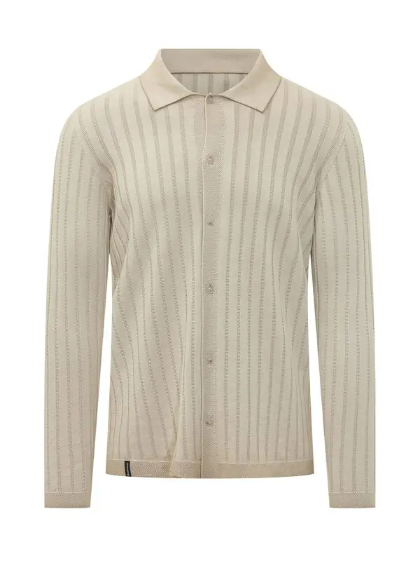 AROVESCIO Ribbed Collar Shirt