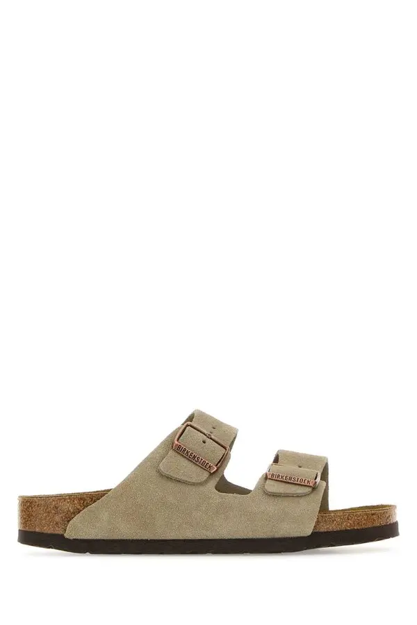 BIRKENSTOCK Arizona Suede Slippers - Grey
