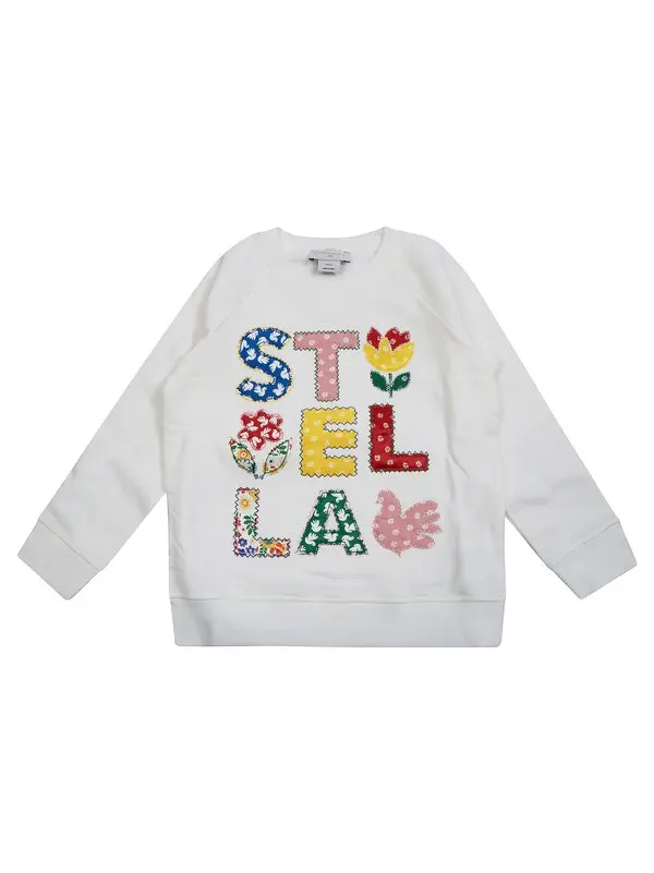 Stella McCartney Mini Floral Embroidered Sweatshirt - Bianco