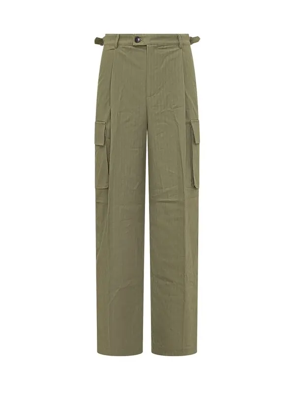 FOUND Cargo Trousers With Pocket - Olive
