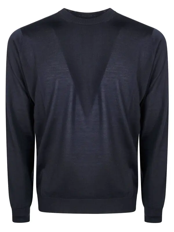 FILIPPO DE LAURENTIIS Merino Wool Crew Neck Long Sleeve - Blu