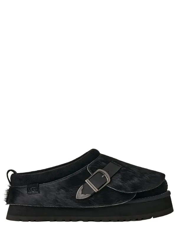 UGG Ponyskin Mini Strap Sandals With Sheepskin Lining