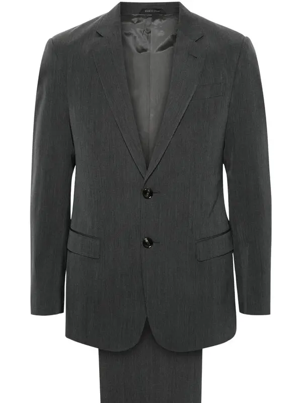 Giorgio Armani S 100% Virgin Wool Suit Jacket & Trousers - Grey