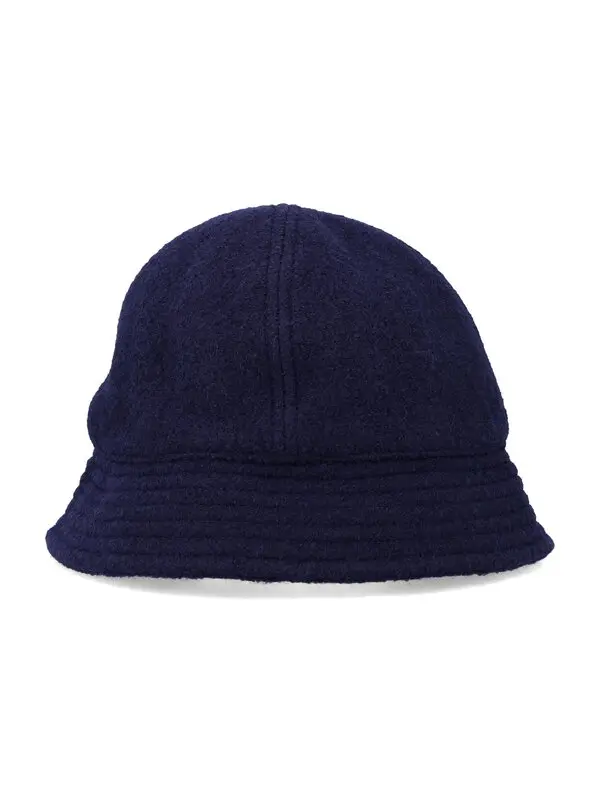 Bonpoint Mini Wool Sailor Hat With Ribbed Visor And Contrast Pompoms