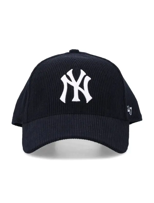 47 HAT Ny Logo Corduroy Baseball Cap - Nero