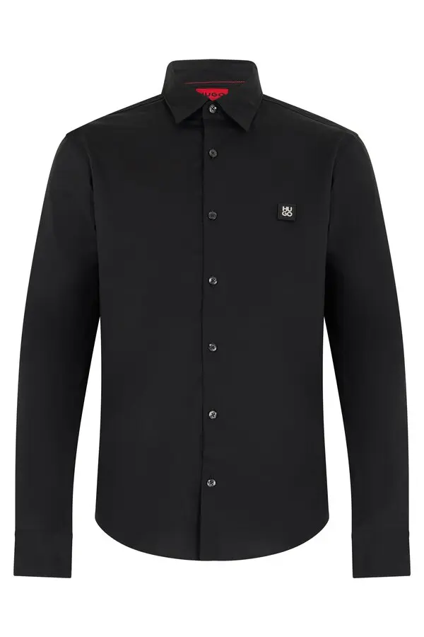 BOSS Slim-fit Long-sleeve Button-down Shirt With Classic Collar