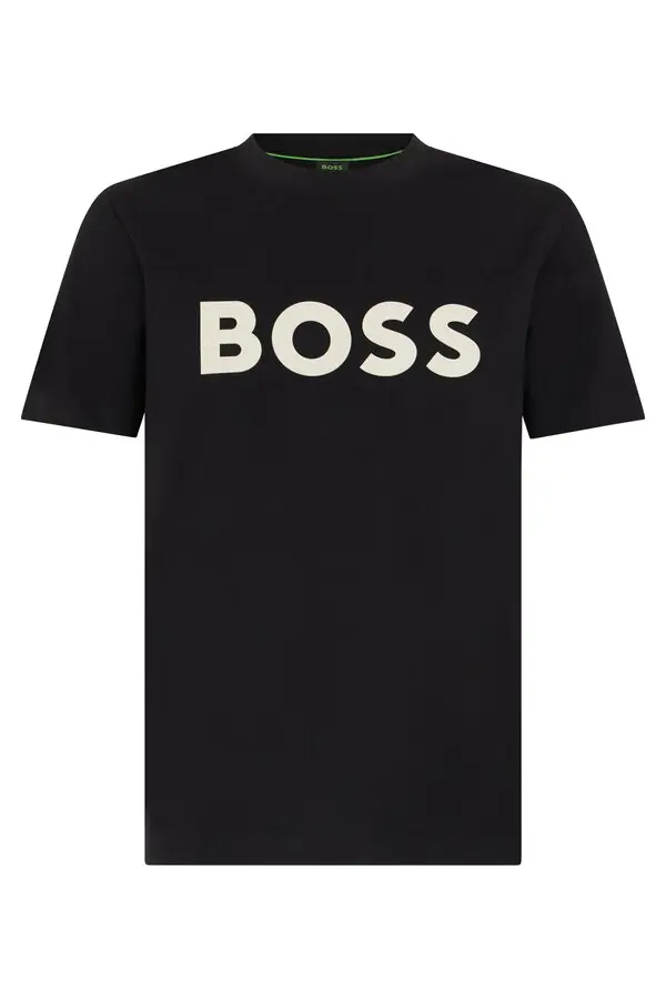 BOSS Cotton T-shirt With Front Logo