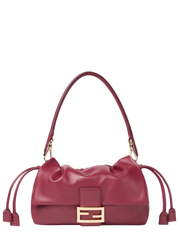 Fendi Mini Lambskin Shoulder & Crossbody Bag With Magnetic Flap - Red