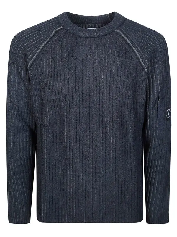 C.P. COMPANY Fleece Knit Crew Neck Sweater