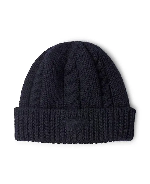 Prada Wool Beanie - Navy