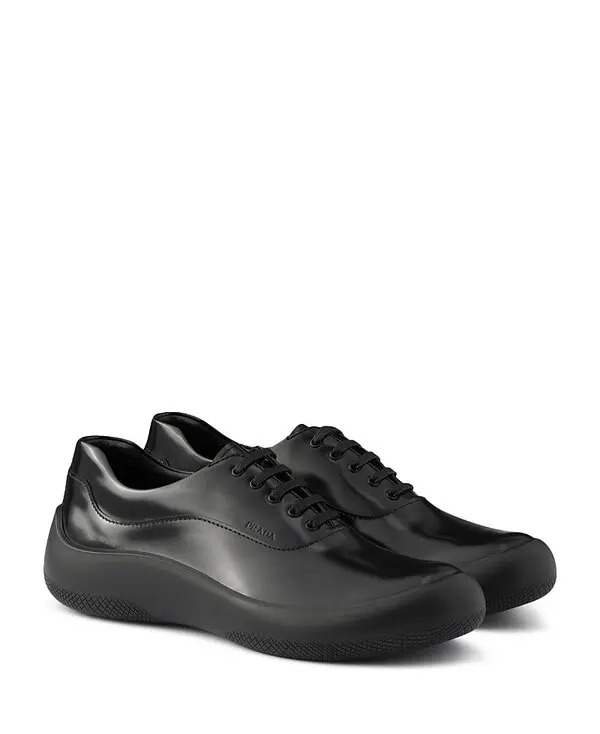 Prada Brushed Leather Sneakers