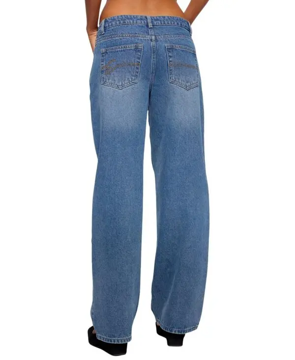 EDIKTED Breslin Low Rise Straight Leg Jeans