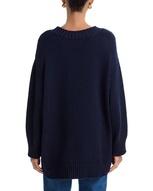 L'Agence Loden Cotton Tunic Pullover Sweater