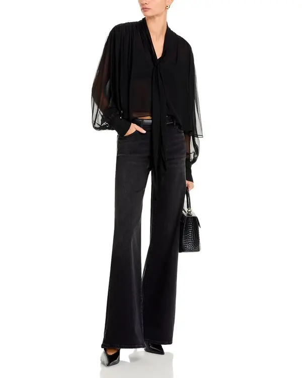 FRAME The Palace High Rise Wide Leg Jeans - Fable