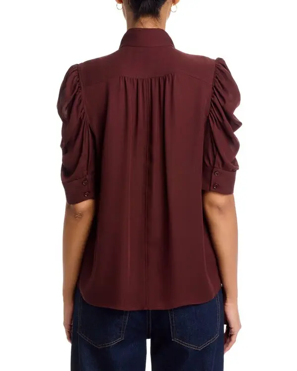 FRAME The Gillian Silk Top