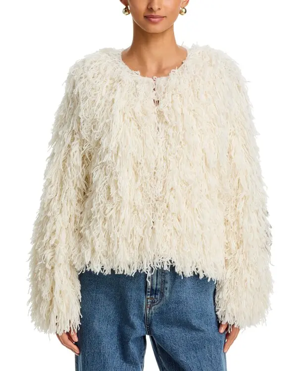 FRAME The Fringe Sweater Jacket