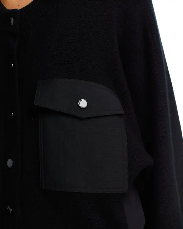 FRAME The Contrast Cashmere Cardigan Sweater