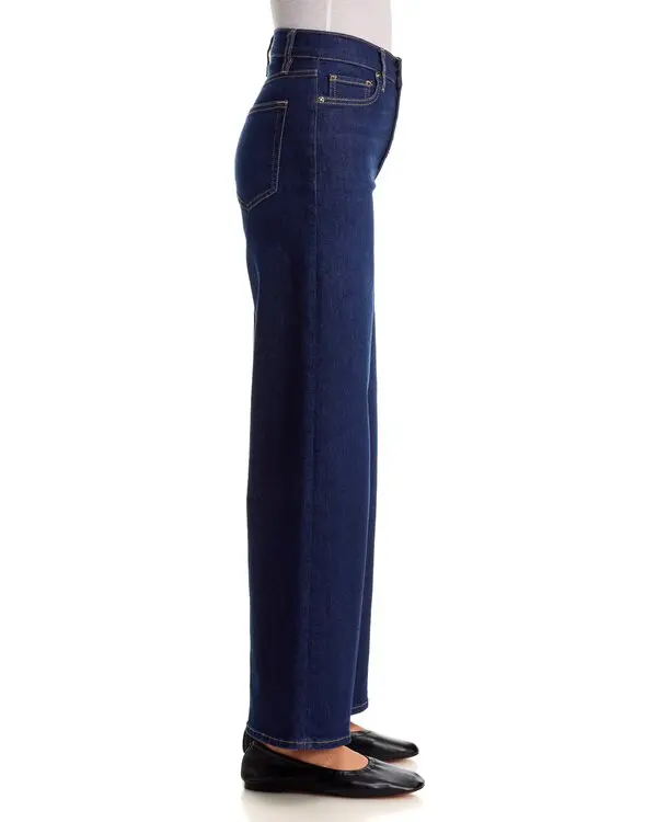 FRAME Le Slim Palazzo High Rise Exposed Button Jeans
