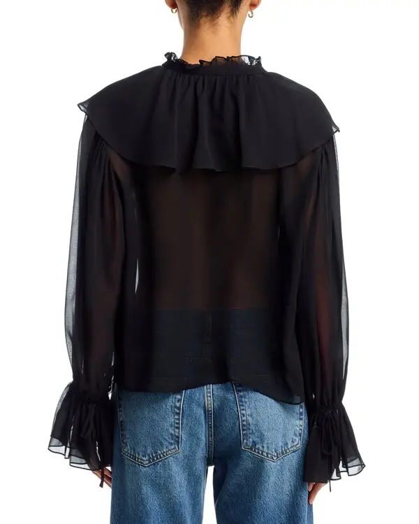 FRAME The Silk Soiree Blouse