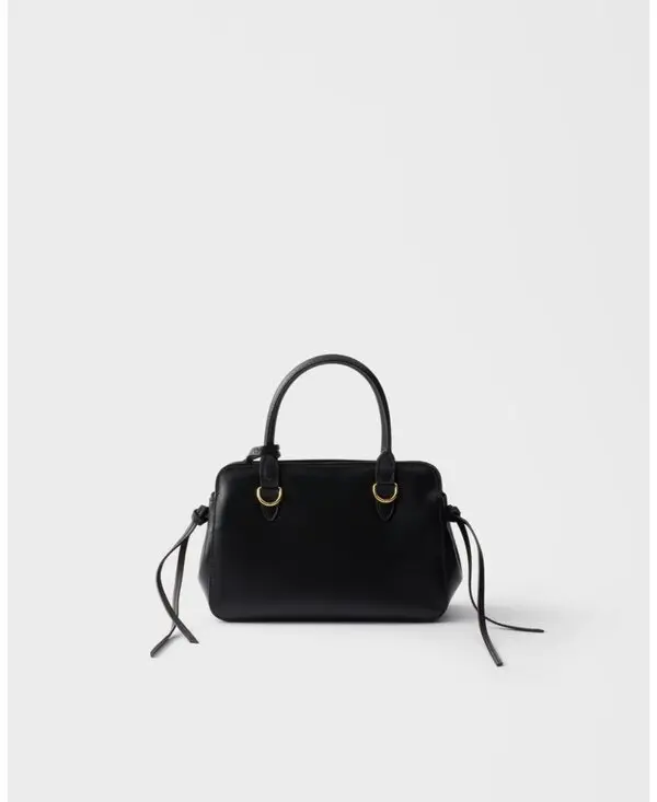 Prada Carry Mini Leather Handbag - Black