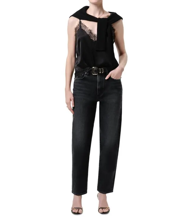 Citizens Of Humanity Hammered Satin Lace Trim Camisole