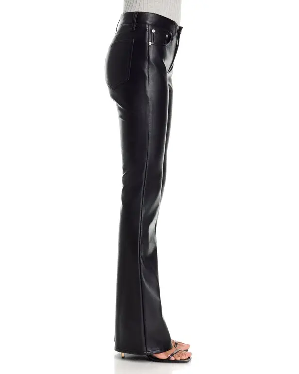 Rag & Bone Kinsley Faux Leather Low Rise Bootcut Jeans