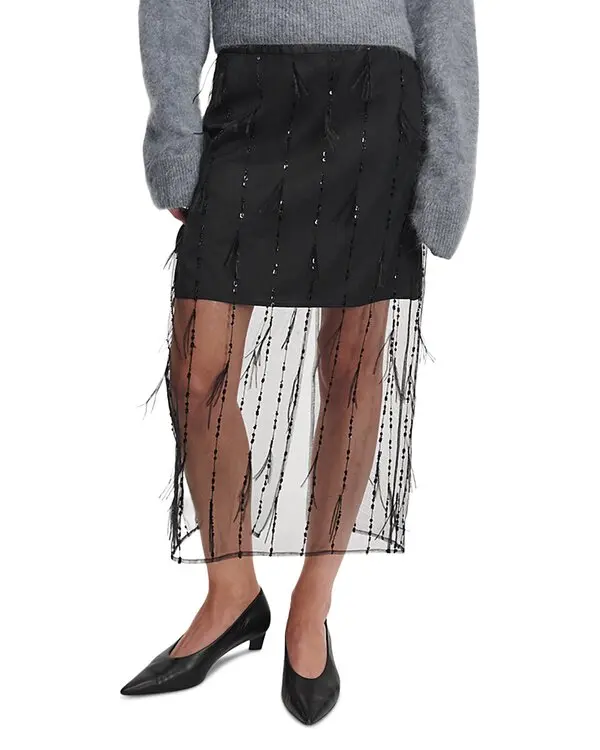 Rag & Bone Geena Embellished Column Skirt