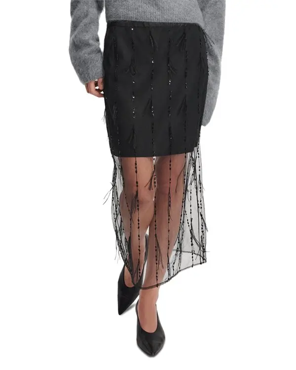Rag & Bone Geena Embellished Column Skirt