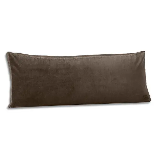BOLL & BRANCH Velvet Lumbar Pillow, 14 X 34 - Deep Walnut/walnut